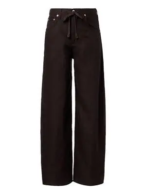Citizens Of Humanity Brynn Linen Wide-Leg Pants Brown