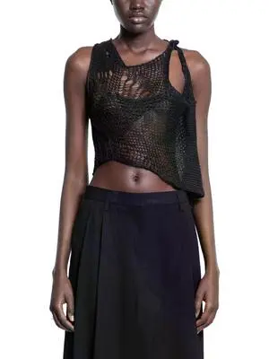 HALOS Open Knit Tank Top - Black