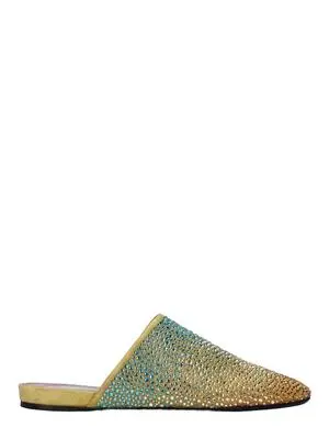 Premiata Rhinestone Embellished Mules - Gold