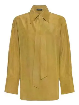 ELENA MIRÒ Linen-blend Shirt - Brown