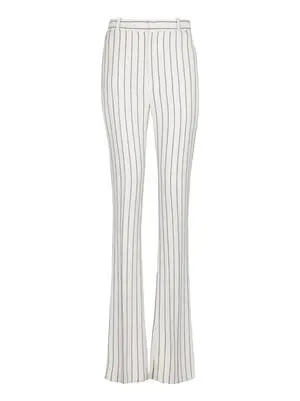 Balmain Straight-leg Pinstripe Trousers - White