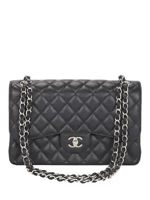 CHANEL Caviar Jumbo Classic Double Flap Bag