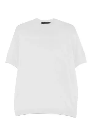 LOW BRAND Ribbed-hem T-shirt - Grey