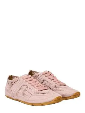 Balmain Racer 45 Macramé Sneakers Pink