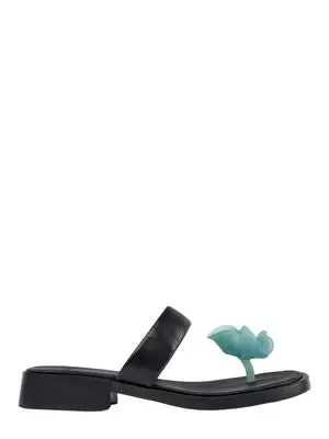 Camper Dana Leather And Silicone Sandals - Black