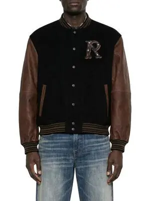 REPRESENT Wool Blend Bomber Jacket - Black