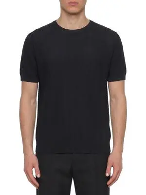 Giorgio Armani Textured Knit Pullover - Black