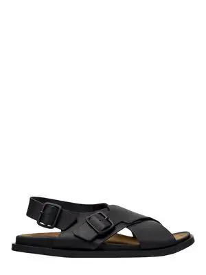 Camper Camper Lluc Leather Slingback Sandals Black