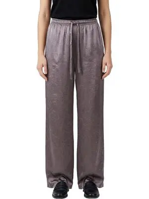 Filippa K Satin Drawstring Palazzo Trousers - Brown