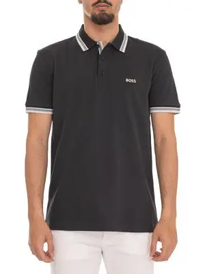 BOSS Basic Cotton Polo Shirt Ocean