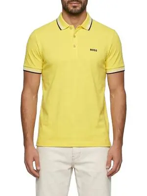 BOSS Basic Cotton Polo Shirt - Ocher