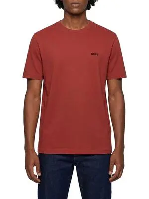BOSS Cotton T-shirt With Logo Red