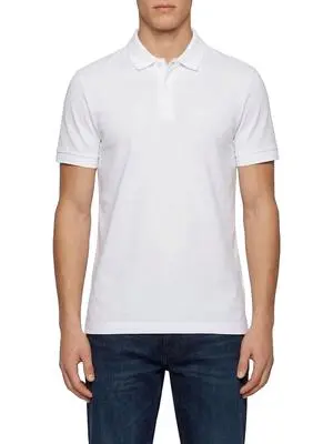 BOSS Cotton Polo Shirt White