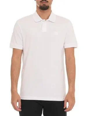 BOSS Basic Cotton Polo Shirt White