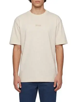 BOSS Basic Cotton T-shirt Beige