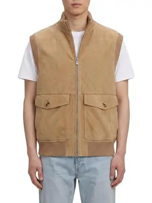 Brunello Cucinelli Brunello Cucinelli Suede Gilet Camel