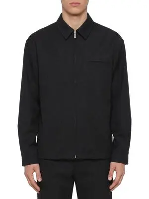 Jacquemus The Mecano Wool Blend Shirt - Black