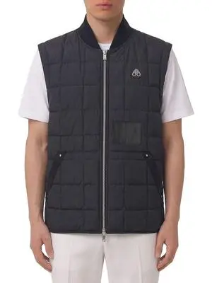 Moose Knuckles Logo Padded Quilted Vest - Black