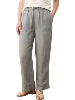 Marine Layer Linen Blend Straight-leg Pants - Shadow