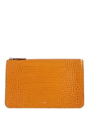 TOTÊME TOTEME Croc Embossed Leather Threefold Clutch