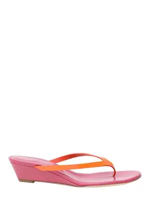 Christopher Esber Scala Leather Wedge Sandals Multi