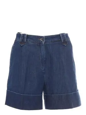 FAY Cuffed Bermuda Chinos - Blu