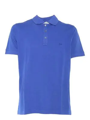 FAY Polo Db Collar Piquet Str. Bicolor - Blu
