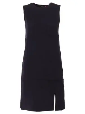 Max Mara Parata Knitted Midi Dress - Blu