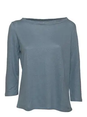 Majestic Filatures Boatneck 3/4 Sleeve T-shirt - Blu