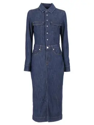 7 For All Mankind Halona Maxi Dress - Blu