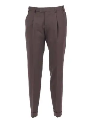 PT TORINO Master Pleated Trousers - Red