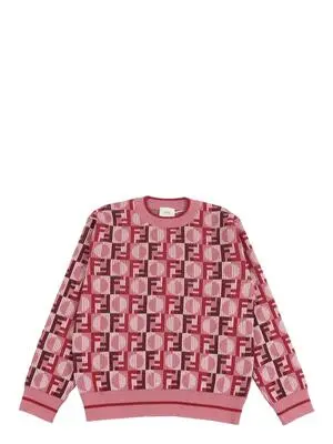 FENDI JR Ff Dama Knitwear - Red