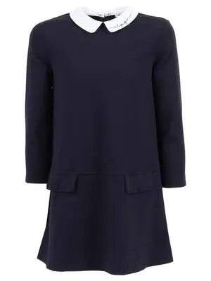IL GUFO Long Sleeve Dress - Blu