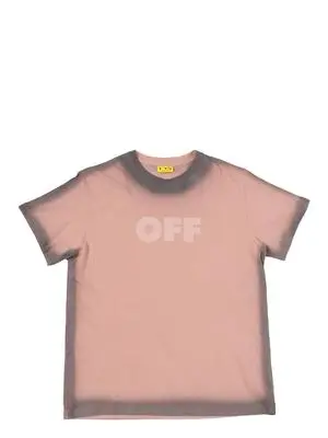 Off-White Garment Dyed Spray Tee - Red