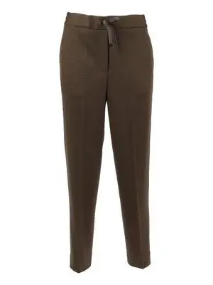 CIRCOLO 1901 Carrot C. Wv/ws Trousers - Green