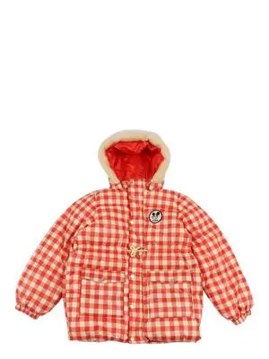 MINI RODINI Ritzratz Patch Gingham Puffer - Red
