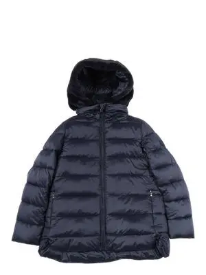 SAVE THE DUCK Faye Coat With Fur Hood - Blu