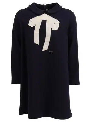 IL GUFO Long Sleeve Dress - Blu