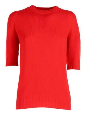 FABIANA FILIPPI Cashmere Gauze Short Sleeve Top