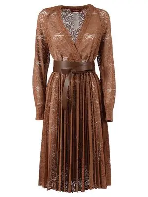 Max Mara Abito With Belt - Red