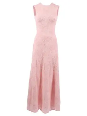 ROTATE BY BIRGER CHRISTENSEN Mesh Maxi Dress Red