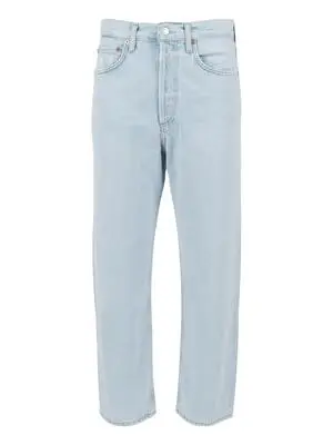 AGOLDE 90's Crop Mid Rise Loose Fit Jeans - Blu