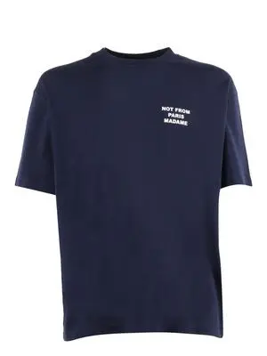 DR�LE DE MONSIEUR T-shirt With Slogan Print - Blu