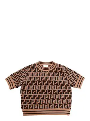 FENDI JR FF Knit Top