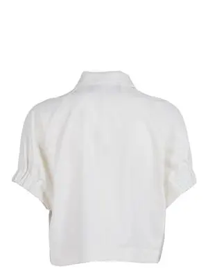 Fabiana Filippi Cropped Double Breasted Jacket - White
