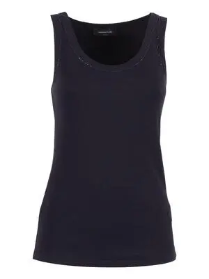 Fabiana Filippi Ribbed Jersey Tank Top - Blu