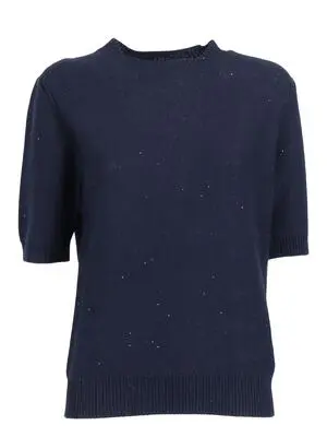 FABIANA FILIPPI Short-Sleeve Linen Top