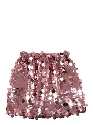 DOU UOD Sequin Embellished Skirt - Red