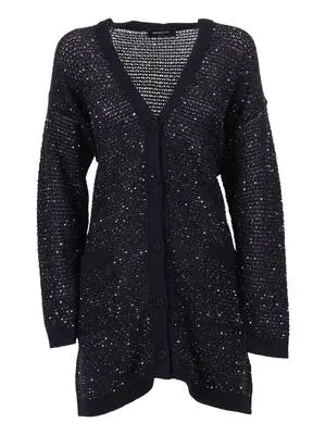 Fabiana Filippi Oversized Cotton Cardigan - Blu