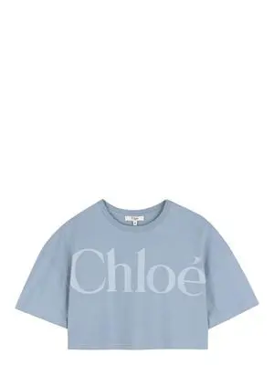 Chloé Cotton T-shirt - Blue